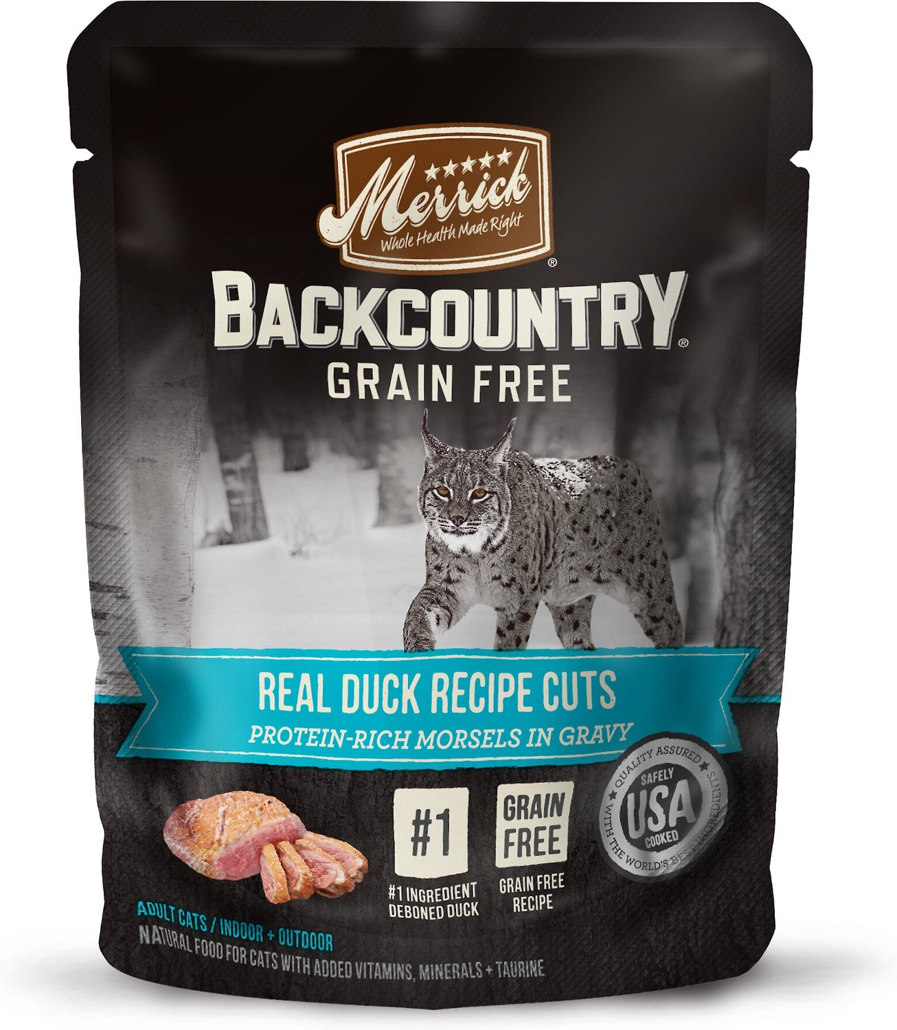MERRICK Backcountry Grain-Free Morsels in Gravy Real Duck Recipe Cuts ...