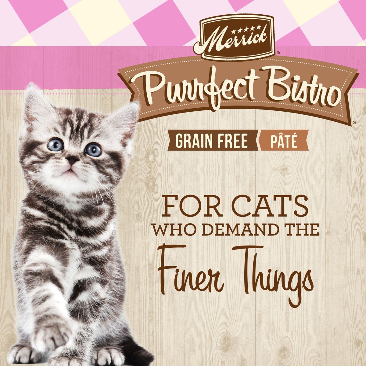 MERRICK Purrfect Bistro Kitten Dinner Grain-Free Canned Cat Food, 3-oz ...