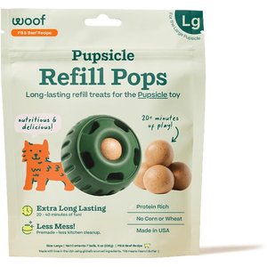 WOOF Pupsicle Pops Refills Beef Grain-Free Lickable Dog Treats, Large ...