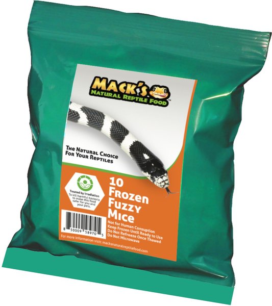 MACK'S NATURAL REPTILE FOOD Fuzzy Mice Frozen Reptile Food, 10 count ...