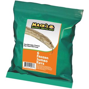 MACK'S NATURAL REPTILE FOOD Jumbo Rat Frozen Reptile Food, 6 count ...