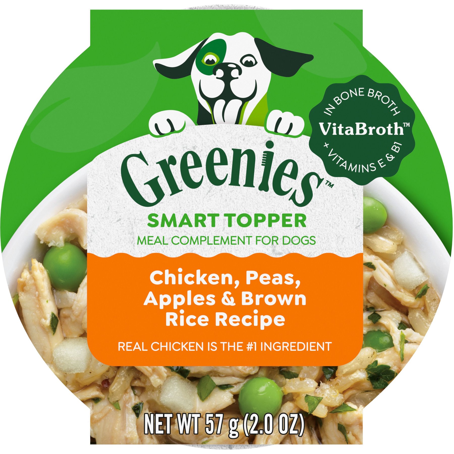 GREENIES Smart Topper Chicken, Peas, Apples & Brown Rice Recipe Wet Dog ...