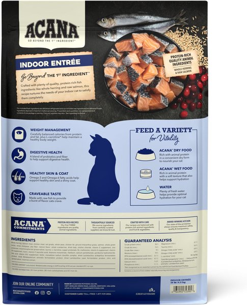 ACANA Indoor Entree Fish Dry Cat Food, 4-lb bag - Chewy.com