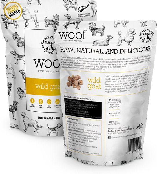 THE NEW ZEALAND NATURAL PET FOOD CO. Woof Wild Goat Grain-Free Freeze ...