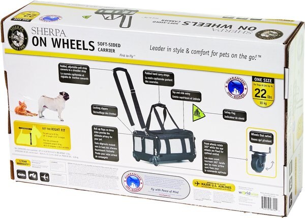 SHERPA Ultimate on Wheels Dog & Cat Carrier Bag - Chewy.com