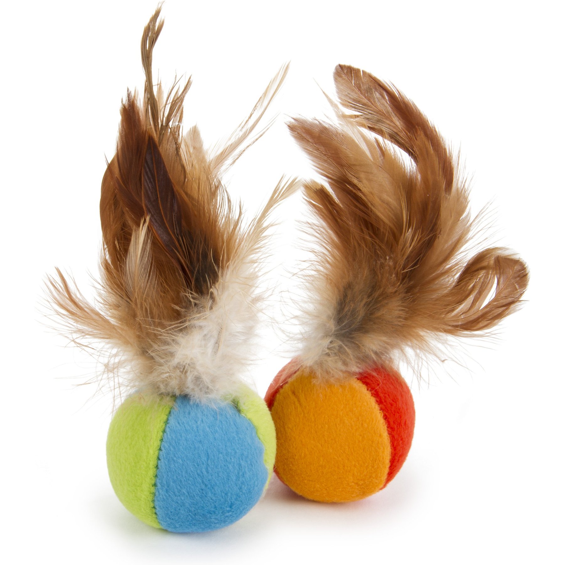 SMARTYKAT Flutter Balls Feathery Cat Toy - Chewy.com