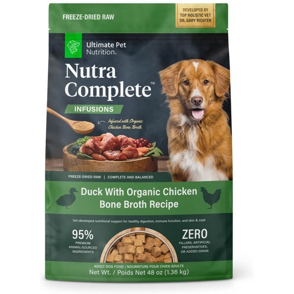 ULTIMATE PET NUTRITION Nutra Complete Infusions Duck Raw Freeze-Dried ...