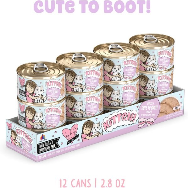BFF Kitten Cute to Boo Wet Cat Food, 2.8-oz can, case of 12 - Chewy.com