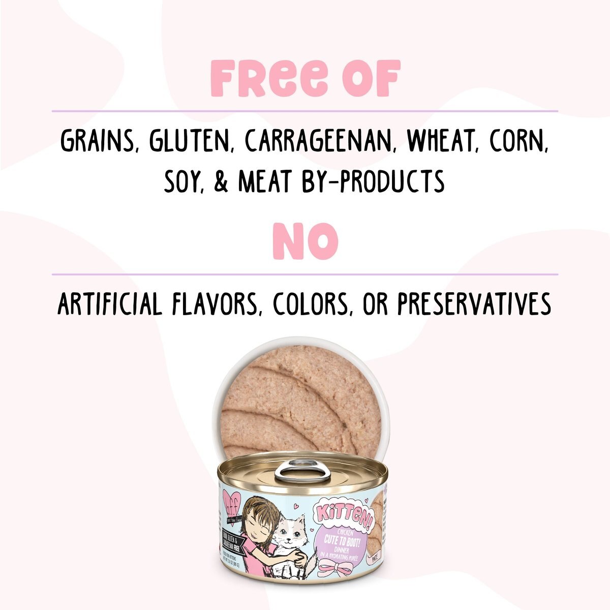 BFF Kitten Cute to Boo Wet Cat Food, 2.8-oz can, case of 12 - Chewy.com