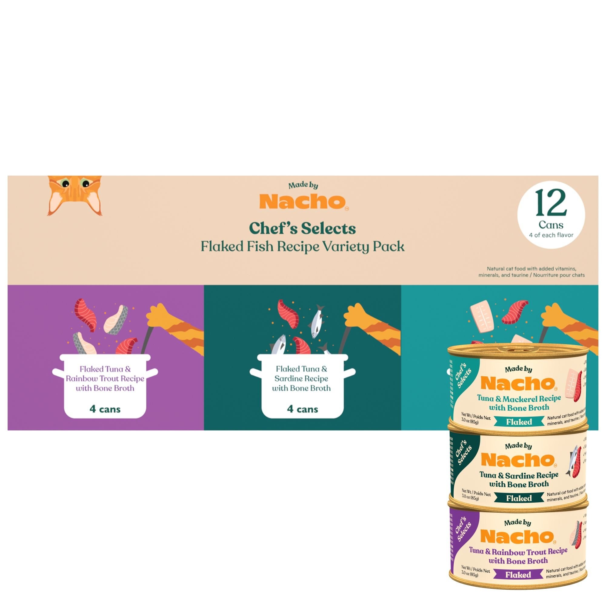 Questions and Answers about MADE BY NACHO Flaked Fish Variety Pack ...