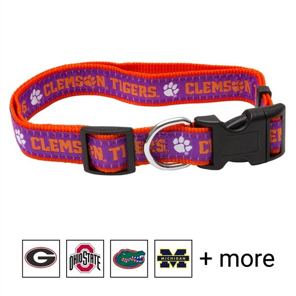 QUICK-TAG NCAA Bone Personalized Dog ID Tag, Large, Clemson Tigers ...