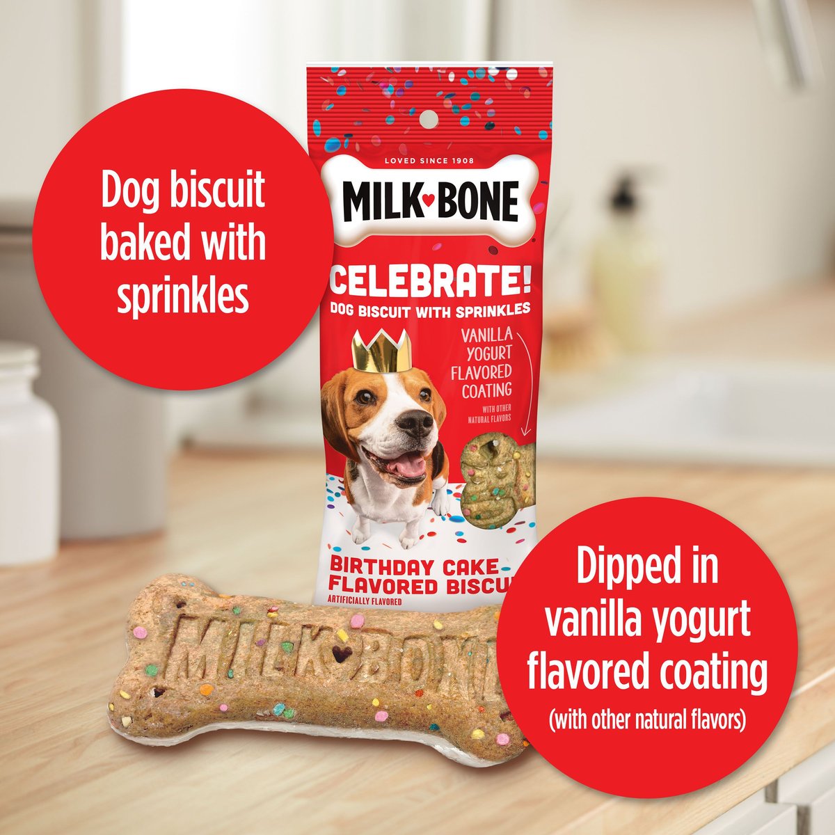 MILK-BONE Extra-Large Dipped CELEBRATE! Crunchy Dog Treats, 2.9-oz pouch - Chewy.com