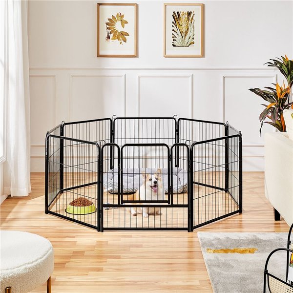 YAHEETECH 25-in Metal Dog Playpen, 8-Panel - Chewy.com