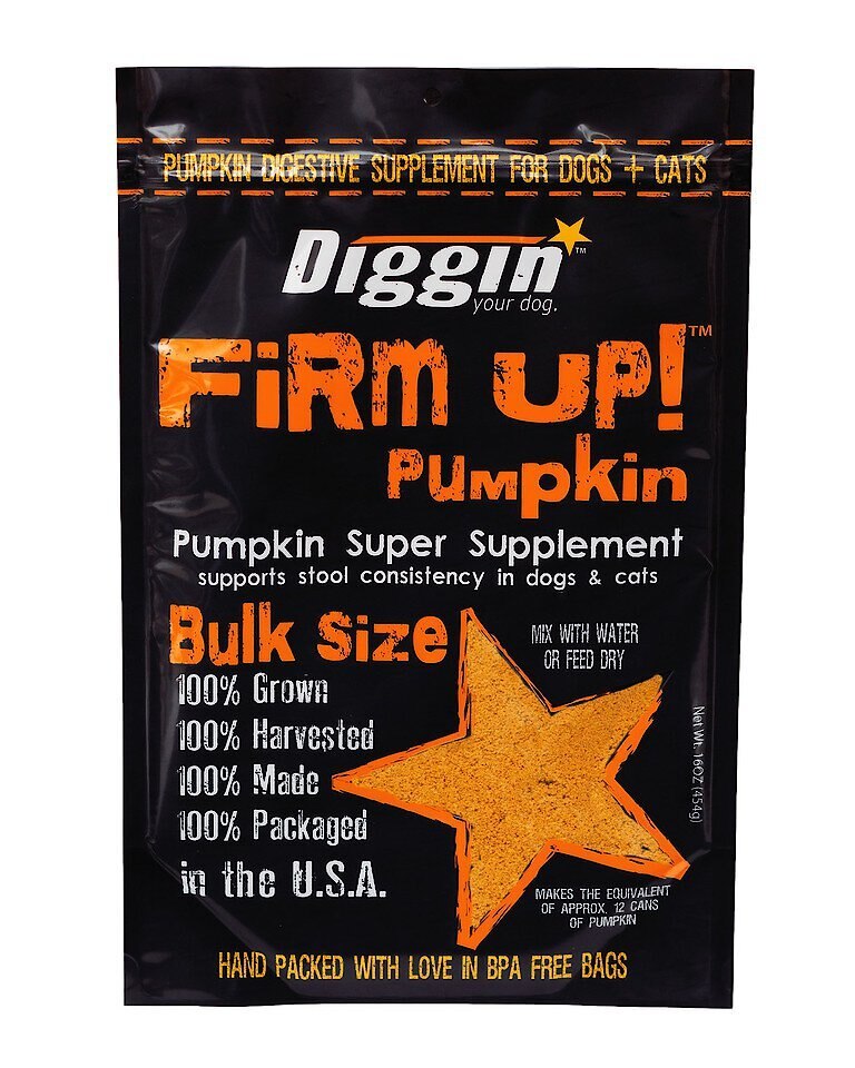 DIGGIN' YOUR DOG Firm Up! Pumpkin Digestive Aid Powder Supplement for ...