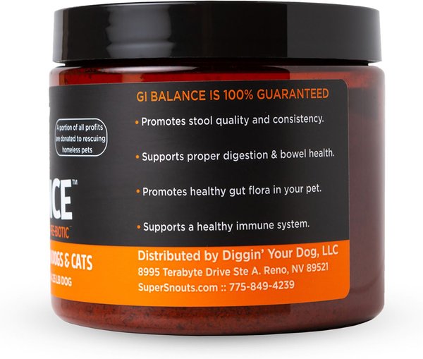 SUPER SNOUTS G.I. Balance Digestive Support Dog & Cat Supplement, 3.1 ...