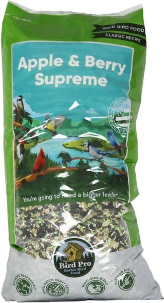 BIRD PRO Apple & Berry Supreme Classic Bird Food, 18-lb bag - Chewy.com