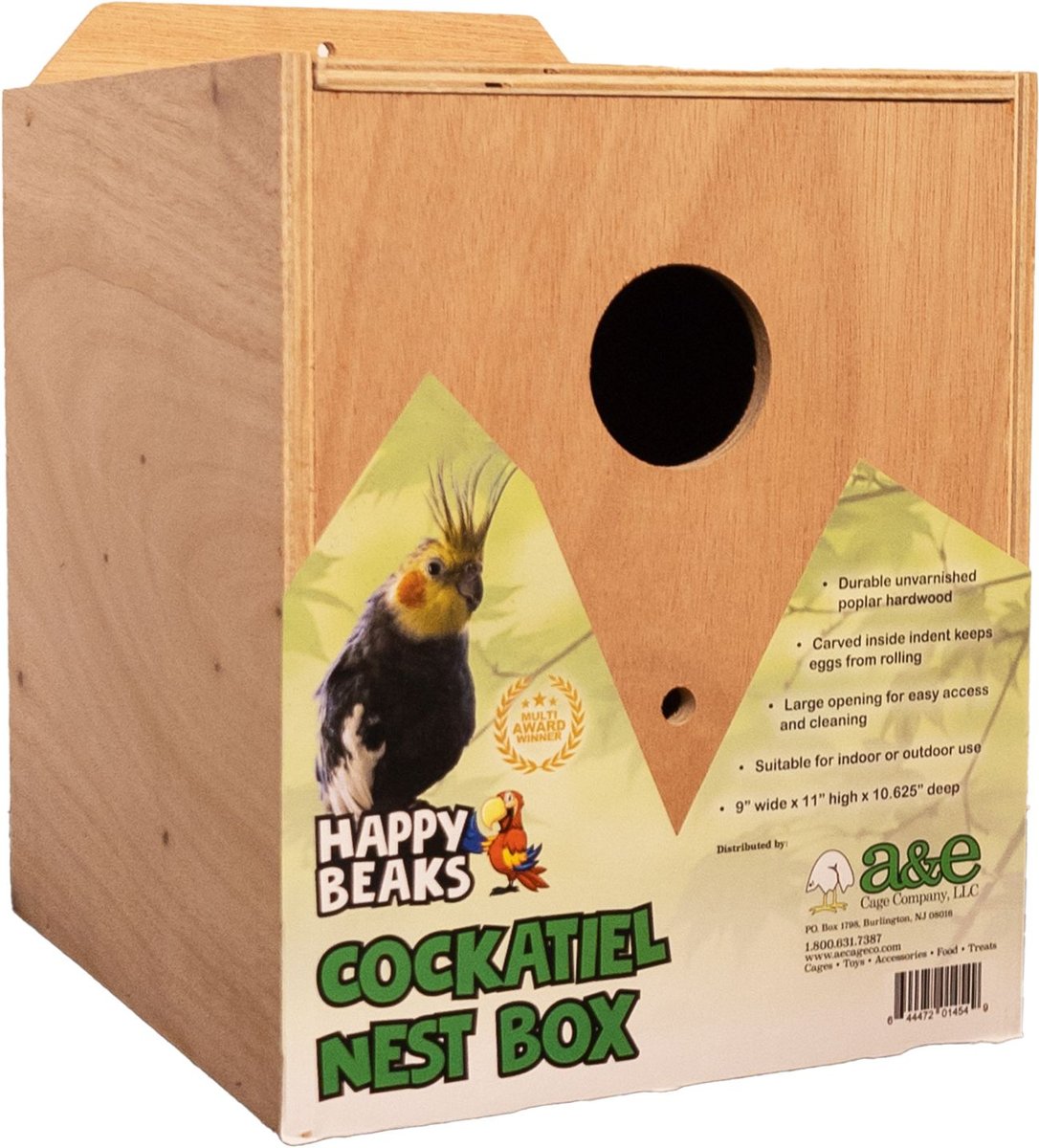 A&E CAGE COMPANY Cockatiel Nest Box, Small - Chewy.com