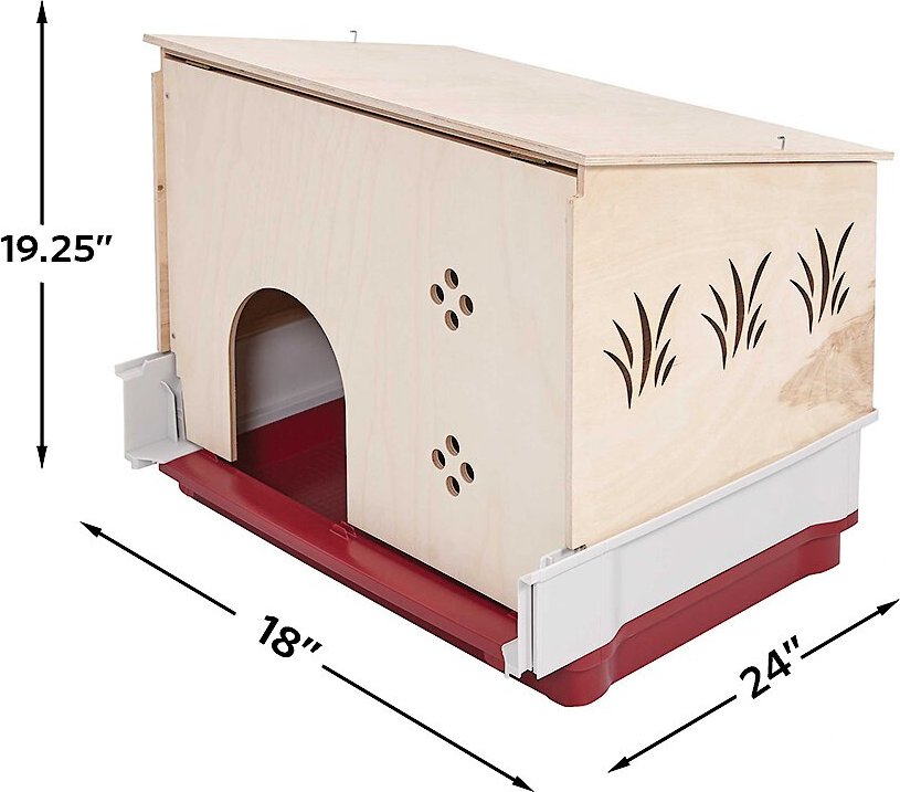 MIDWEST Wabbitat Deluxe Rabbit Home Wood Hut Expansion - Chewy.com