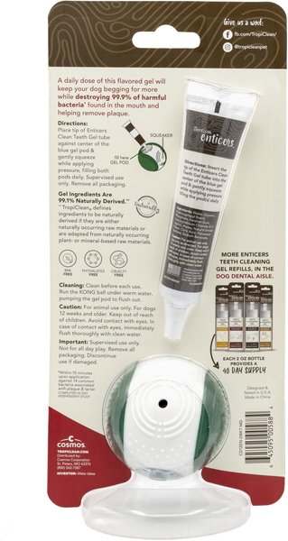 TROPICLEAN Enticers Smoked Beef Brisket Flavored Toothpaste + KONG ...