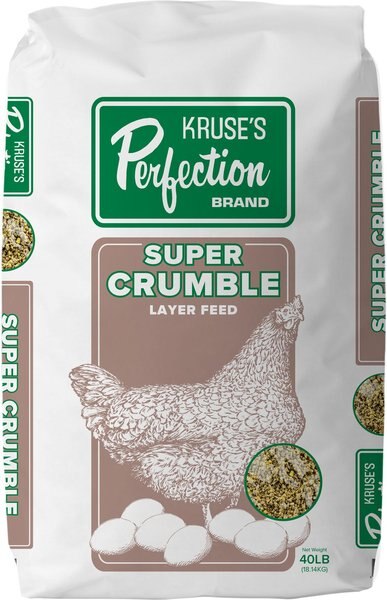KRUSE'S PERFECTION BRAND Super Layer Crumble 16% Protein Chicken Feed ...