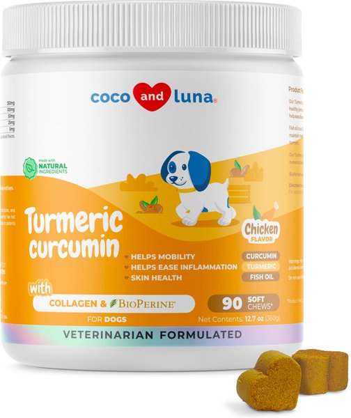 COCO AND LUNA Turmeric Curcumin with Collagen, BioPerine & Fish Oil ...