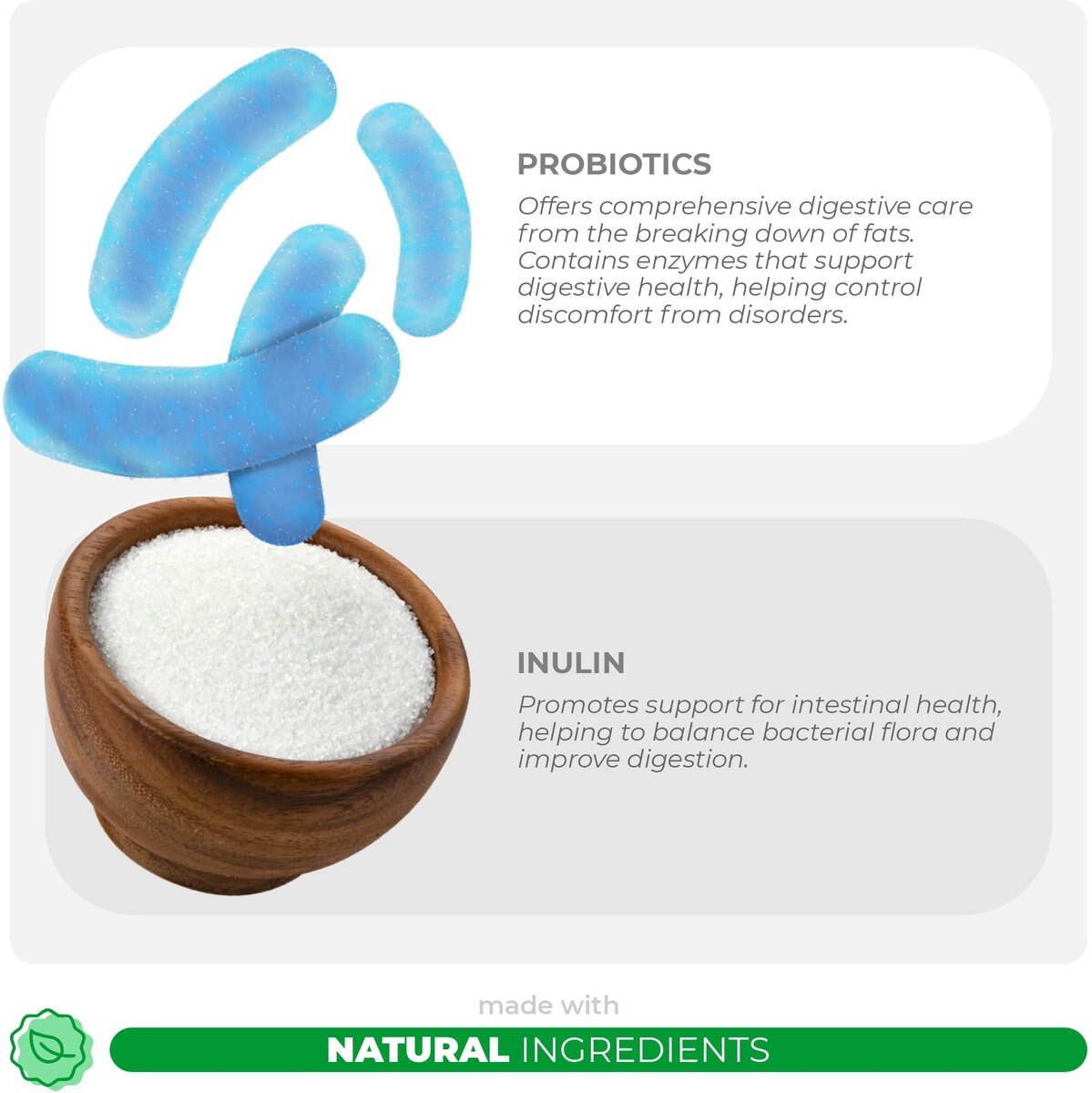 COCO AND LUNA Probiotics with Inulin Stomach & Digestion Powder ...