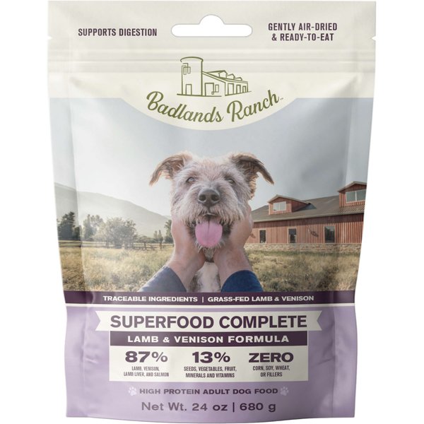 BADLANDS RANCH Superfood Complete Grain-Free Beef Air-Dried Dog Food ...