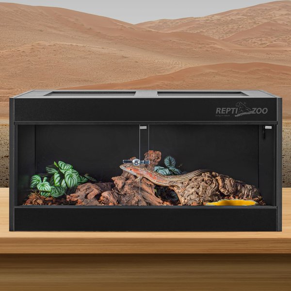REPTI ZOO Black PVC Reptile Terrarium, 40-gal - Chewy.com