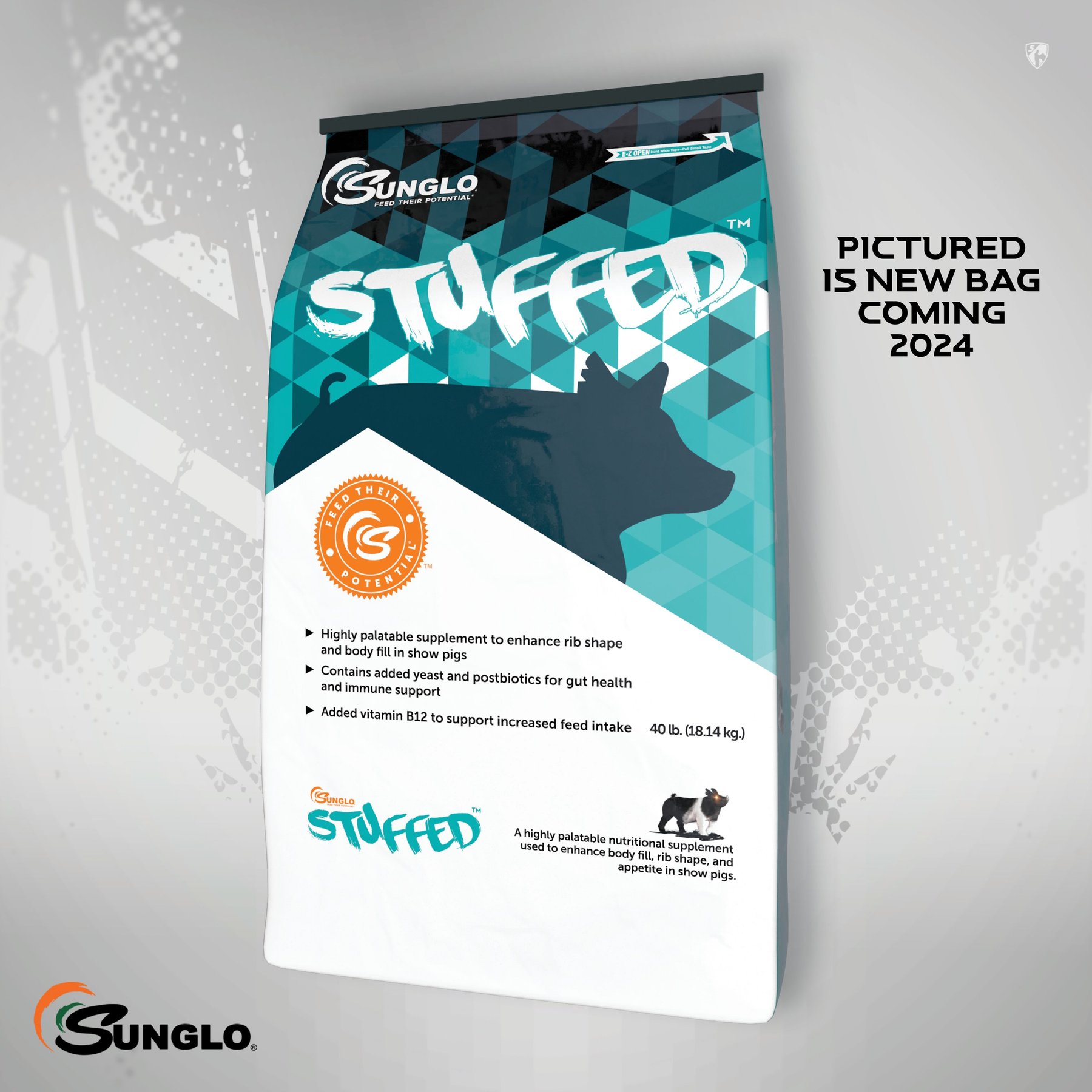 SUNGLO Stuffed Show Supplement for Pigs, 40-lb bag - Chewy.com