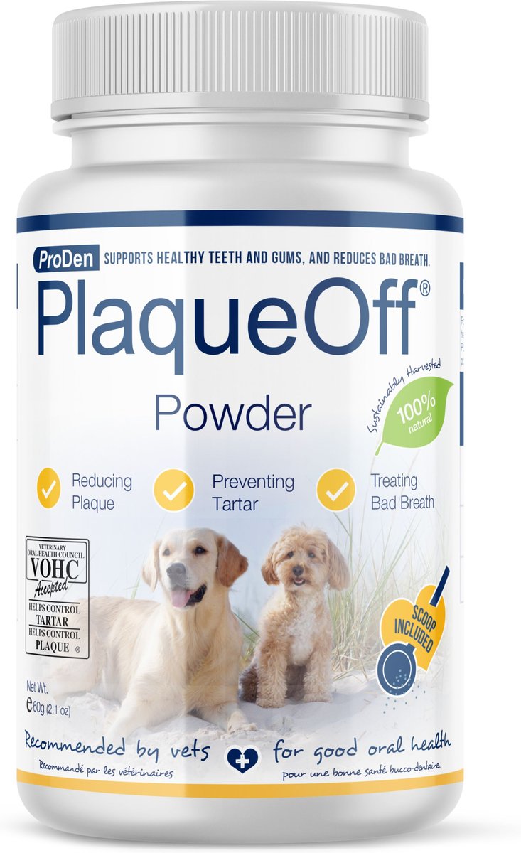 PRODEN PlaqueOff Powder Dog & Cat Supplement, 60g bottle - Chewy.com