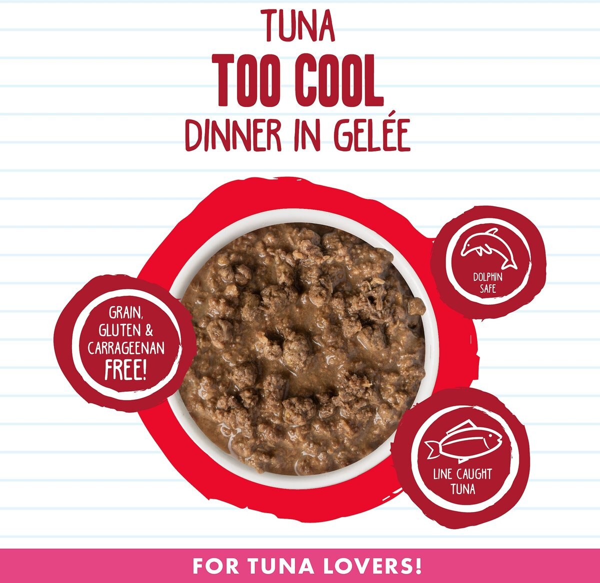 BFF Tuna Too Cool Dinner in Gelee Canned Cat Food, 3-oz tray, case of ...