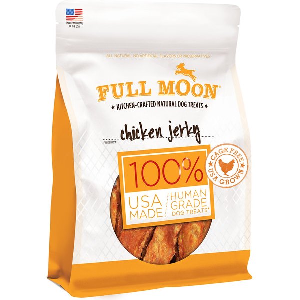 FULL MOON Chicken Jerky Human-Grade Dog Treats, 12-oz bag - Chewy.com
