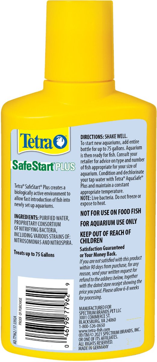 TETRA SafeStart Plus for Freshwater Aquariums, 8.45-fl oz bottle ...