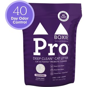 BOXIECAT Pro Self-Cleaning Probiotic Non-Clumping Crystal Cat Litter, 6 ...
