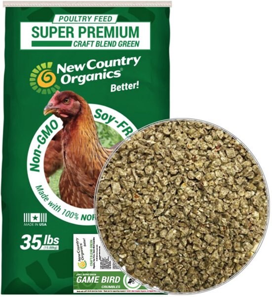 NEW COUNTRY ORGANICS Game Bird Crumbles Chicken Feed, 35-lb bag - Chewy.com