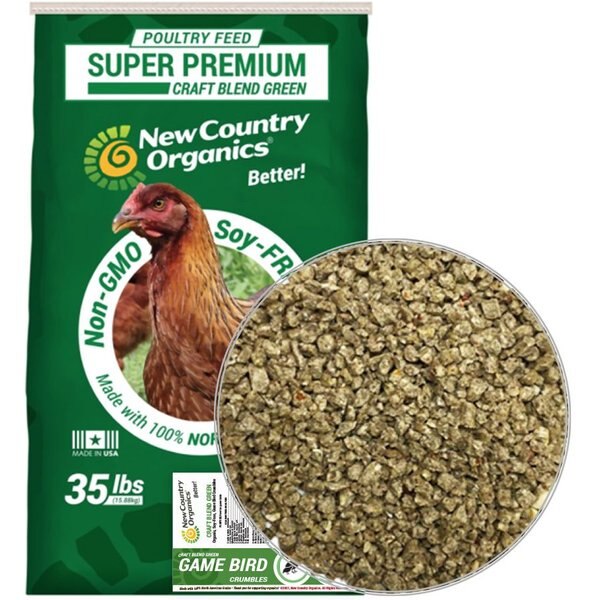 NEW COUNTRY ORGANICS Game Bird Crumbles Chicken Feed, 35-lb bag - Chewy.com