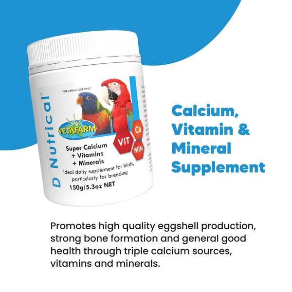 VETAFARM D'Nutrical Bird Supplement, 5.3-oz bottle - Chewy.com