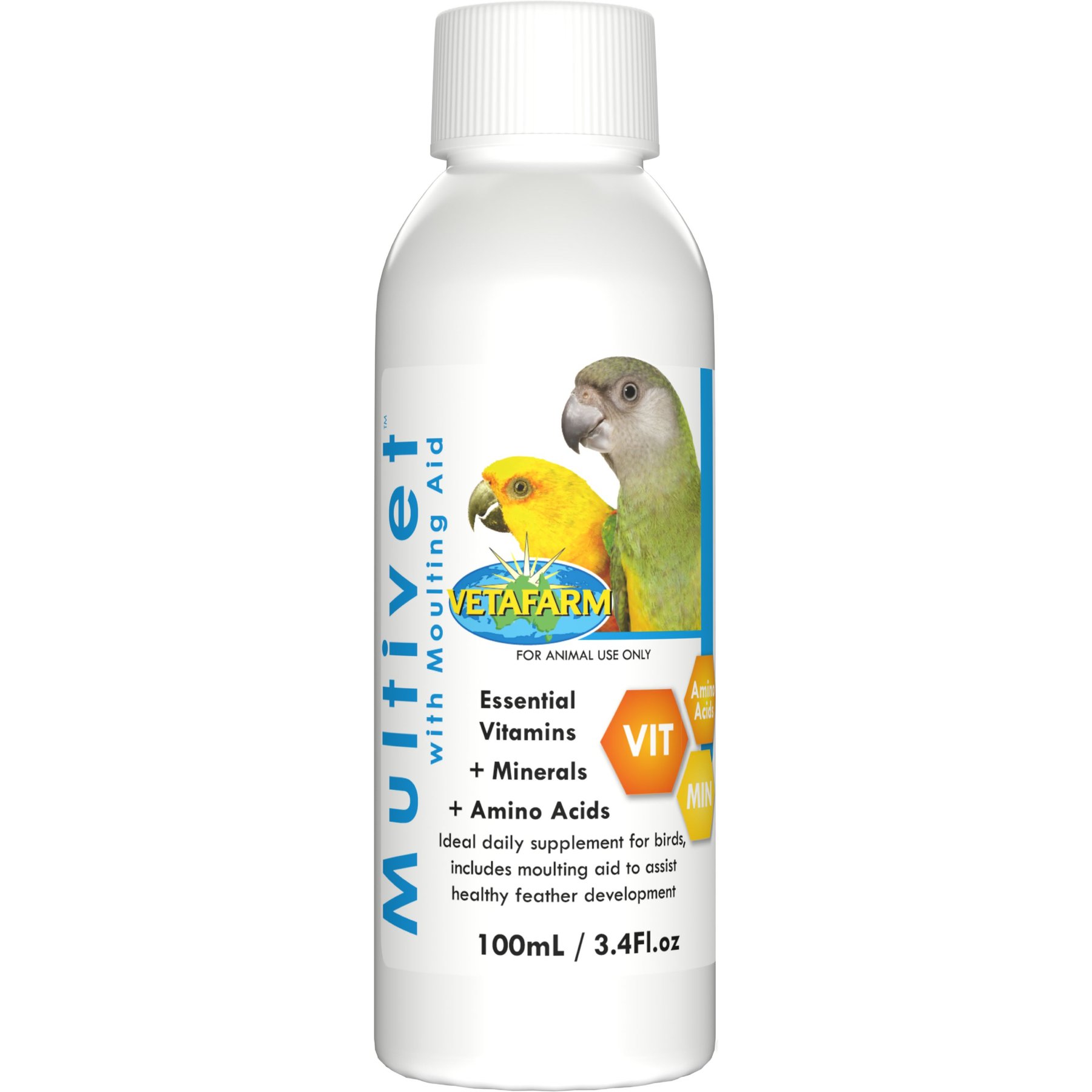 VETAFARM Multivet Liquid Bird Supplement, 3.4-oz bottle - Chewy.com
