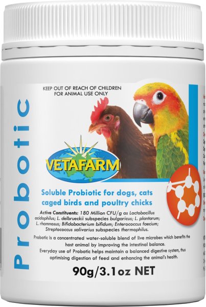 VETAFARM Probotic Bird Supplement, 3.1-oz jar - Chewy.com