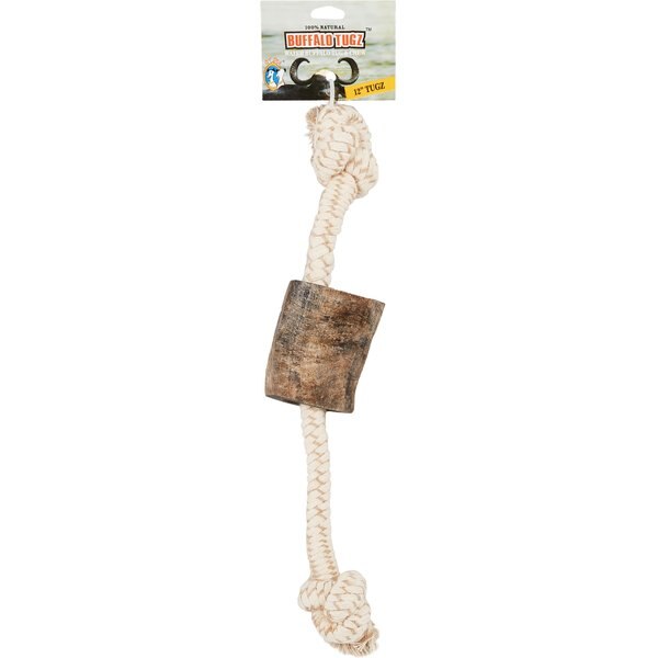 QT DOG Buffalo Tugz Water Buffalo Tough Tug & Chew Dog Toy, 12-in ...