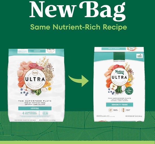 NUTRO Ultra Senior Dry Dog Food, 13-lb bag - Chewy.com