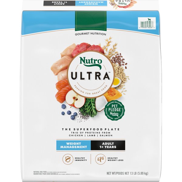 NUTRO Ultra Adult Weight Management Chicken, Lamb & Salmon Recipe Dry ...