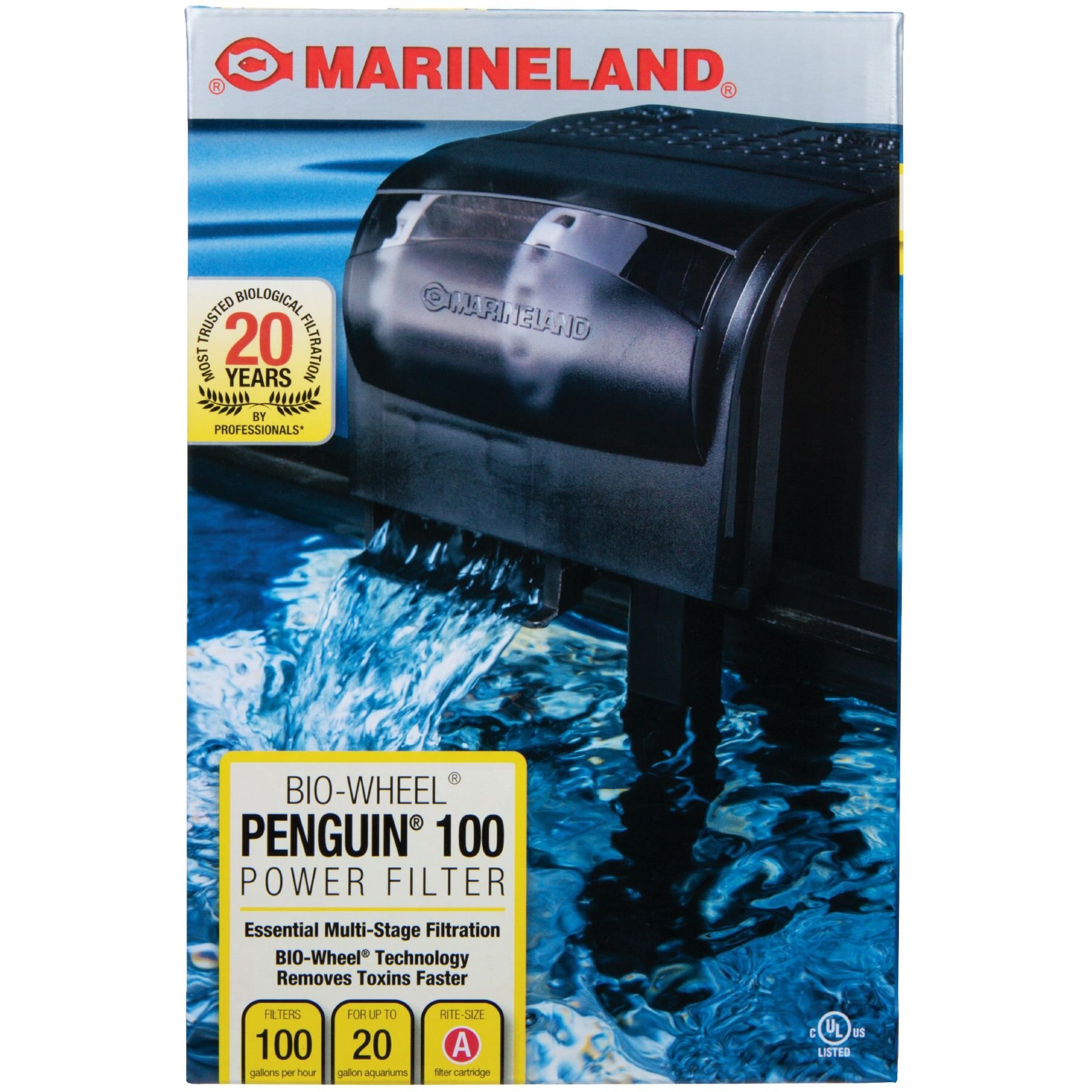 MARINELAND Bio-Wheel Penguin Aquarium Power Filter, 20-gal - Chewy.com