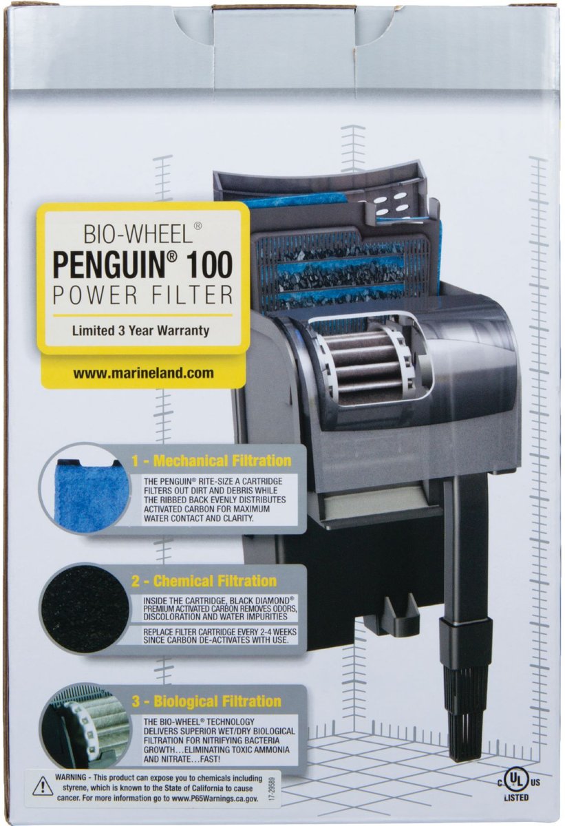 MARINELAND Bio-Wheel Penguin Aquarium Power Filter, 20-gal - Chewy.com