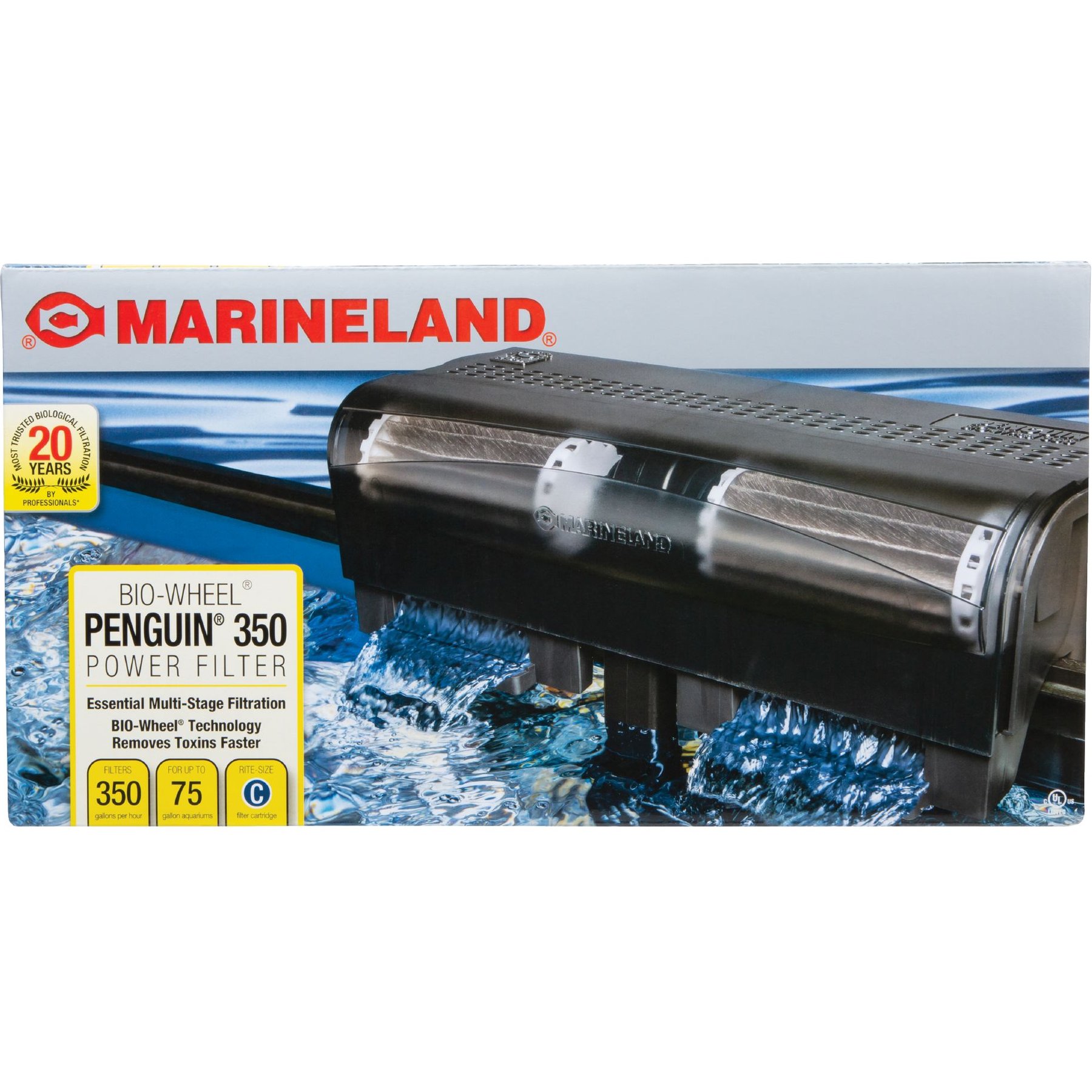 MARINELAND Bio-Wheel Penguin Aquarium Power Filter, 75-gal - Chewy.com