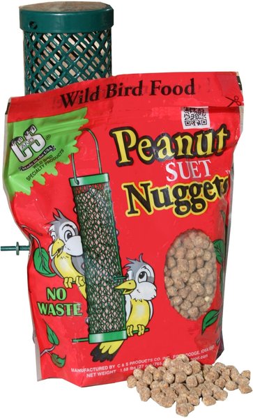 C&S Peanut Suet Nuggets Wild Bird Food, 1.68-lb bag - Chewy.com