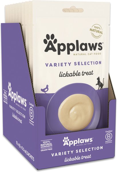 APPLAWS Variety Puree Selection Lickable Cat Treats, 0.5-oz tube, 60 ...