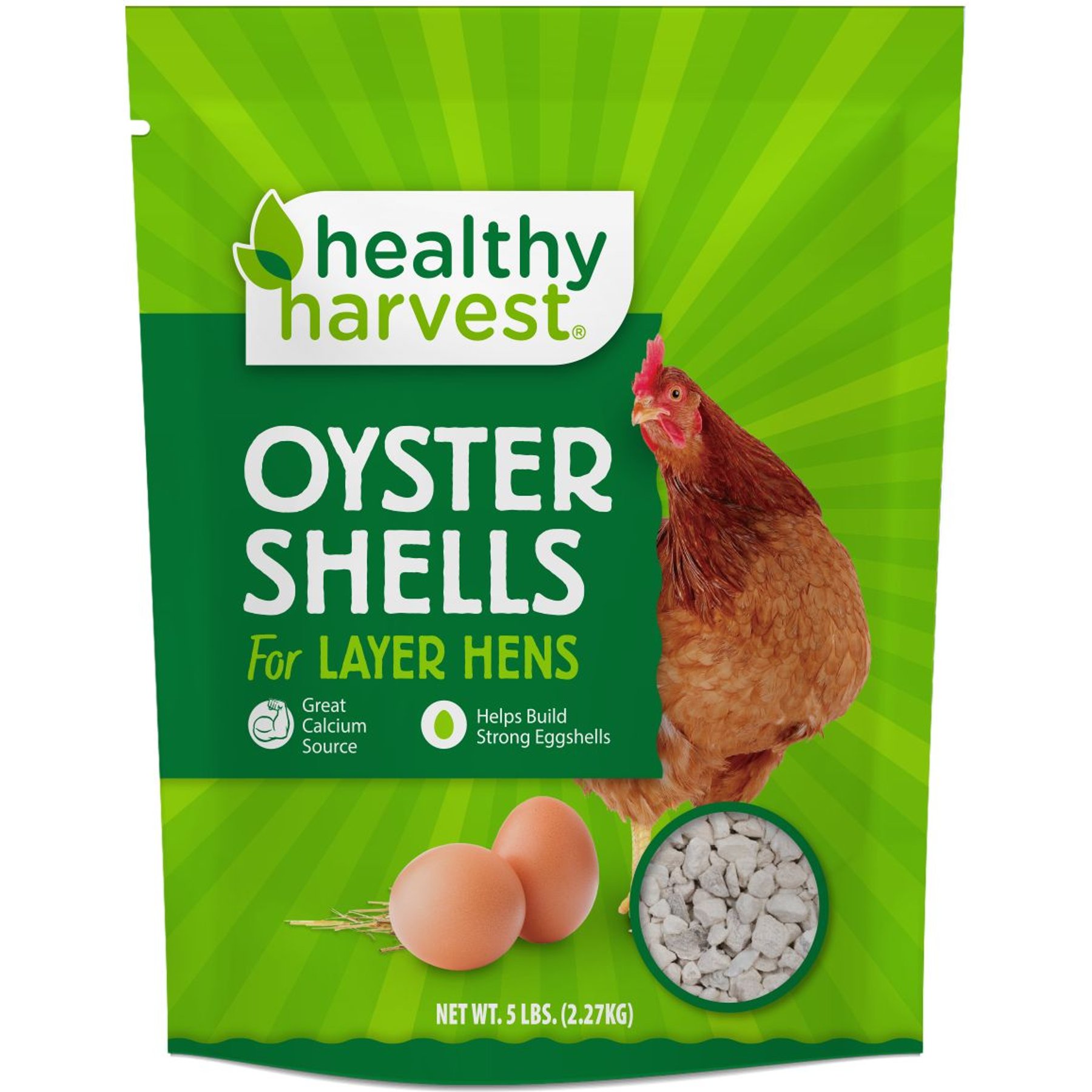 HEALTHY HARVEST Oyster Shell Calcium Poultry Supplement, 5-lb bag ...