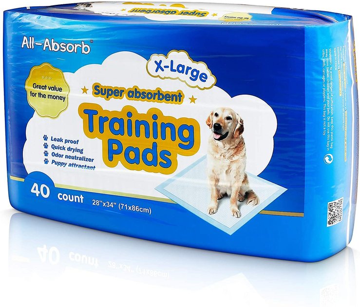 ALL-ABSORB Extra Large Super Absorbent Training Pads, 28 x 34 in, 40 ...