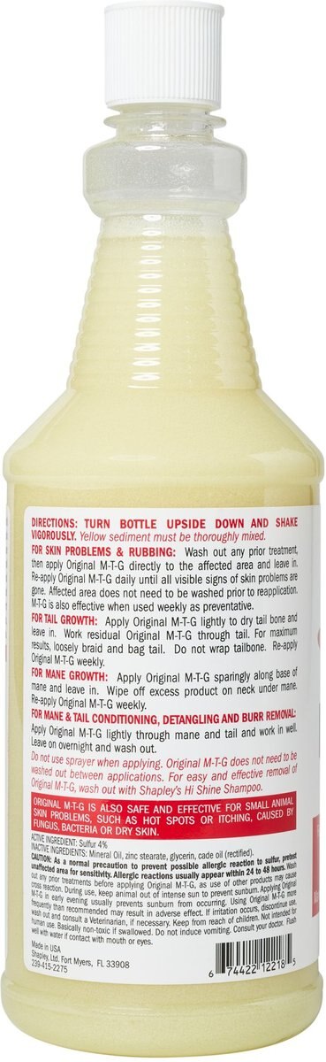 SHAPLEY'S Original M-T-G Mane Tail Groom Horse Solution, 32-fl oz ...
